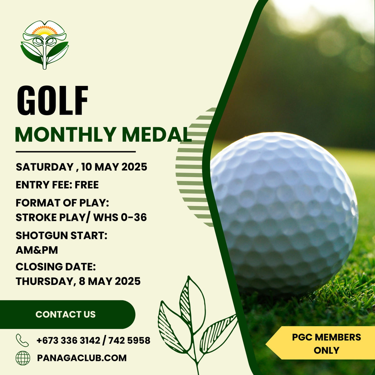 Golf Monthly Medal – Panaga Club