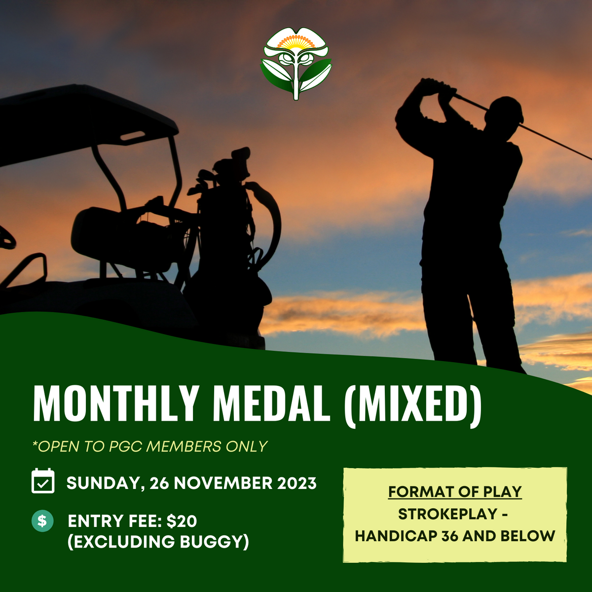 Monthly Medal (Mixed) Golf Tournament – Panaga Club