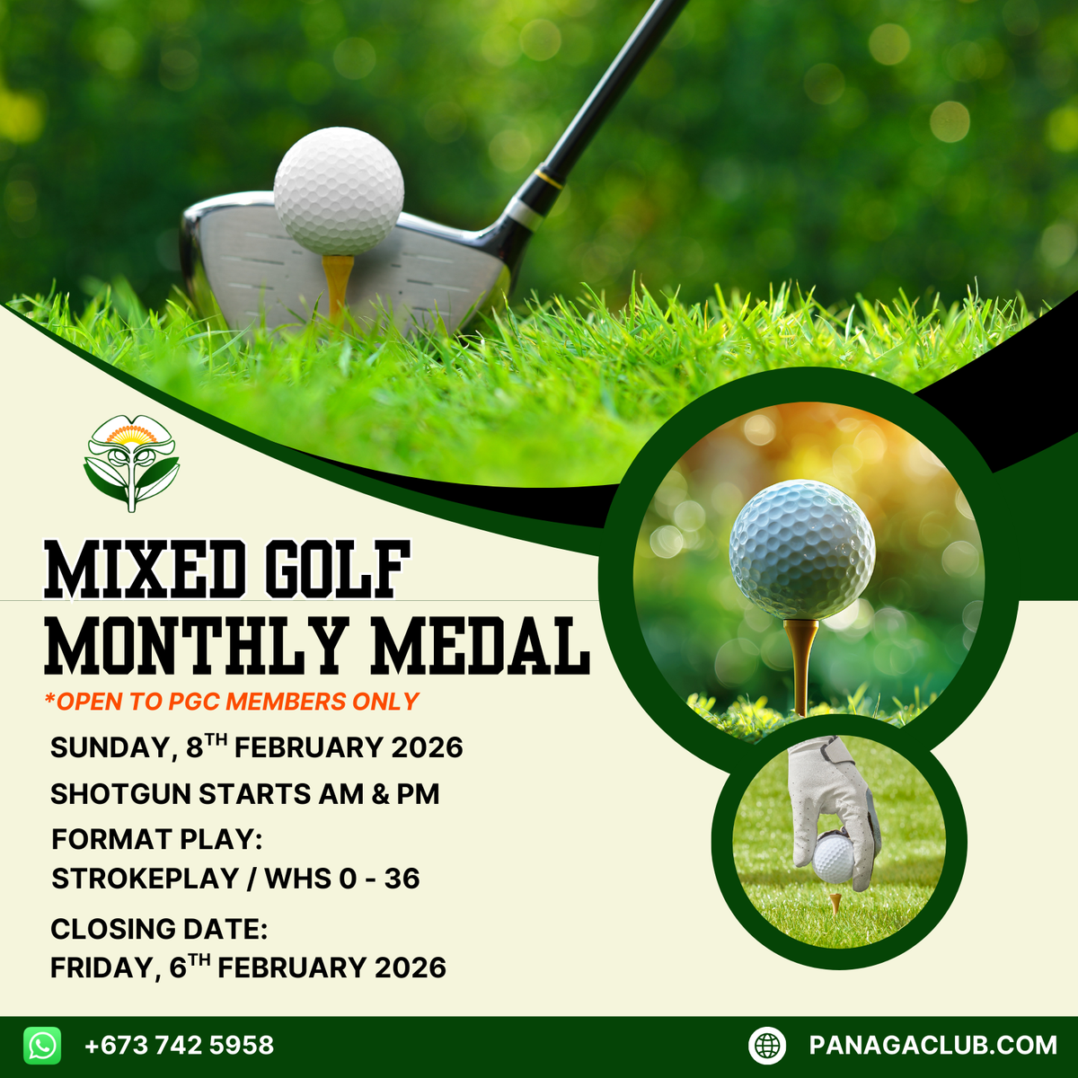 Mixed Golf Monthly Medal - This Sunday! – Panaga Club