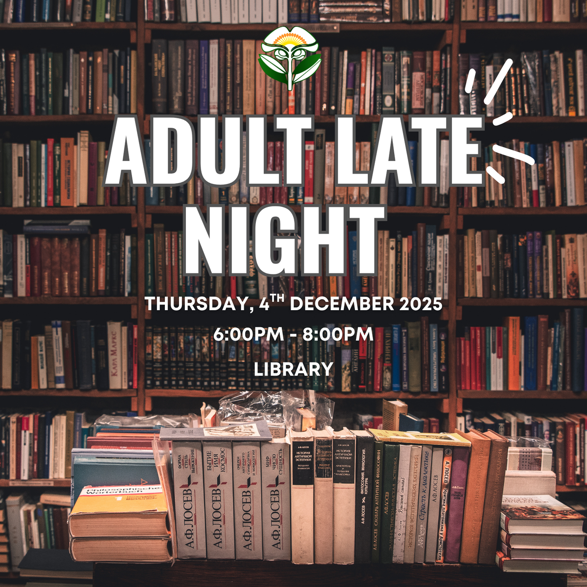 Library Adult Late Night – Panaga Club