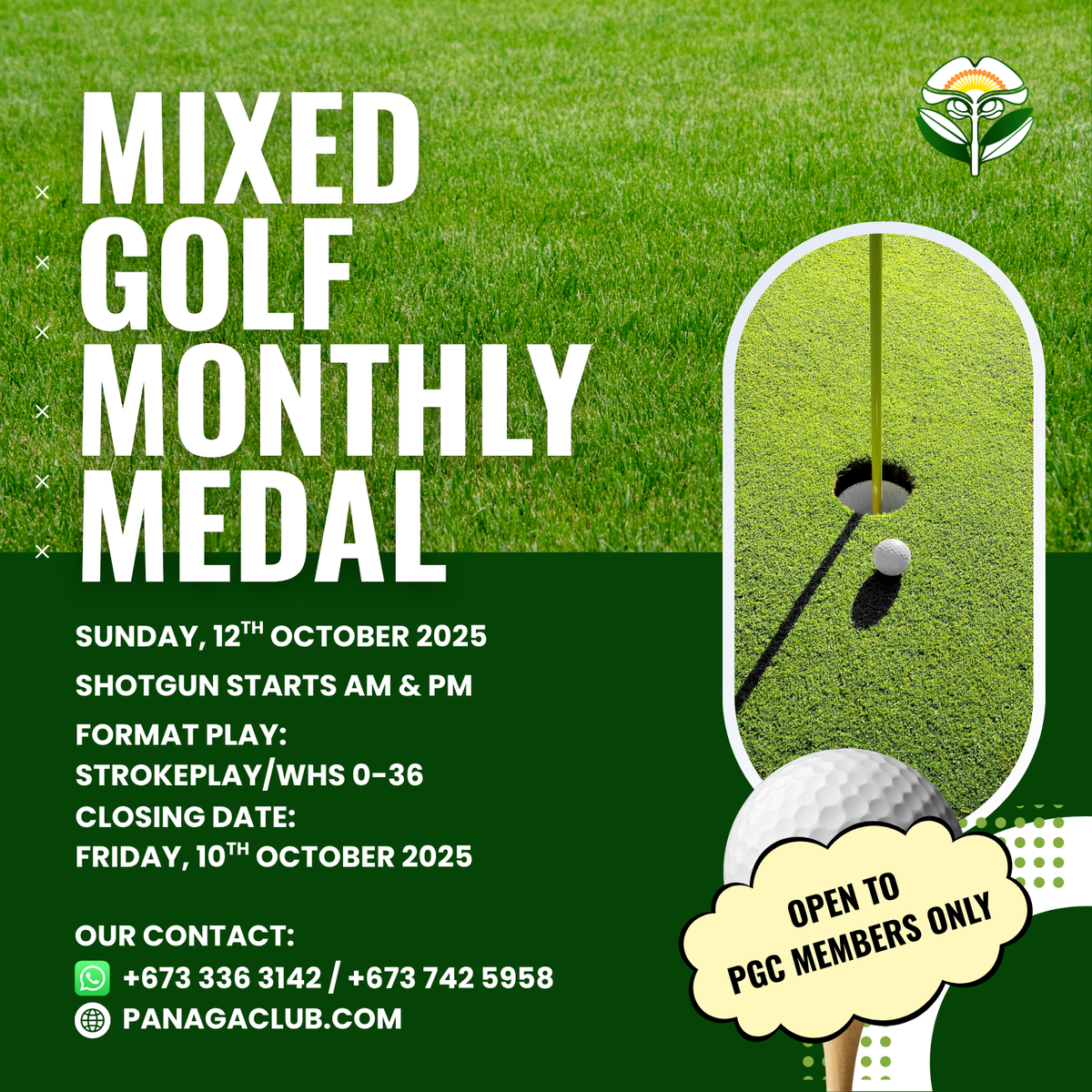 October Mixed Golf Monthly Medal – Panaga Club