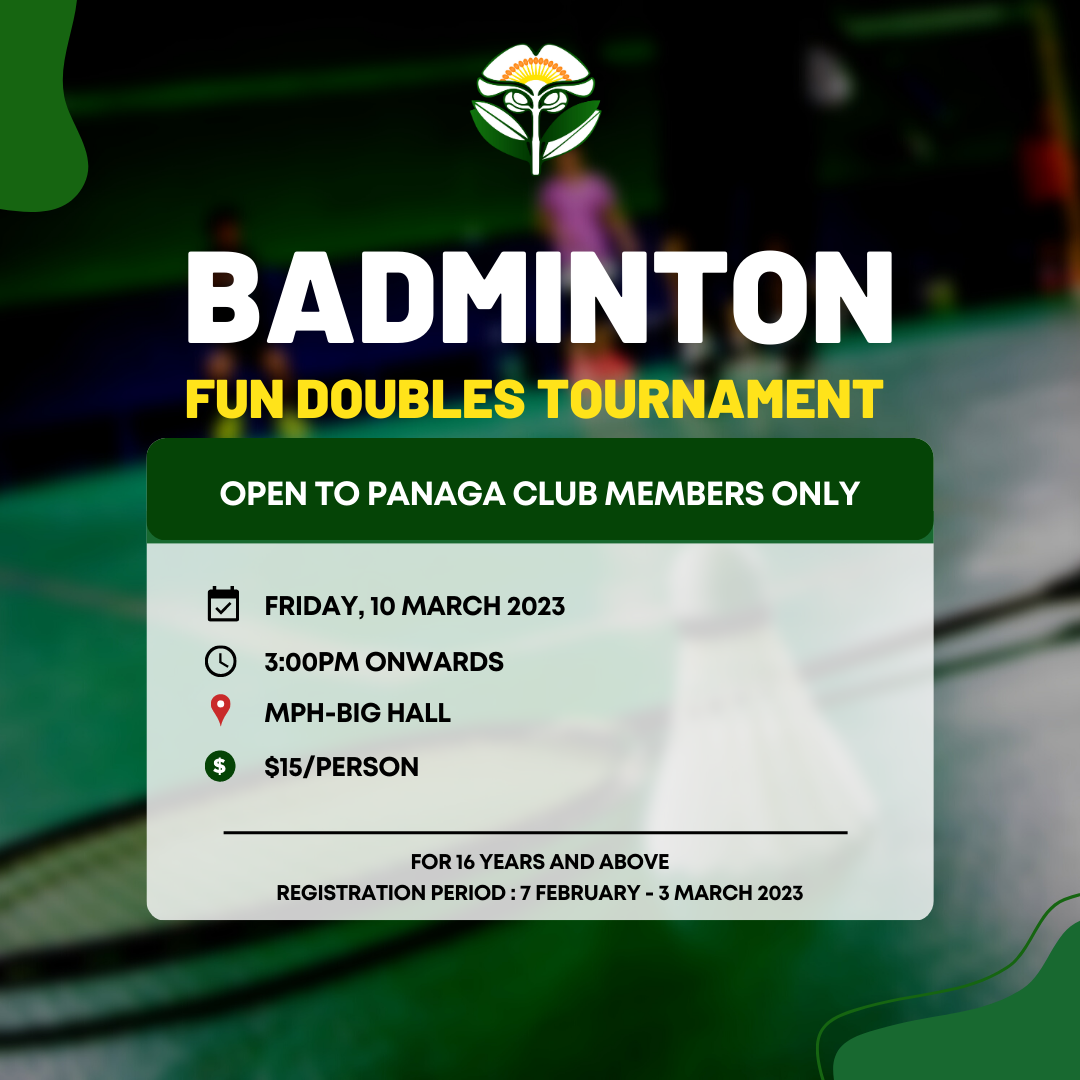 Badminton Fun Doubles Tournament – Panaga Club