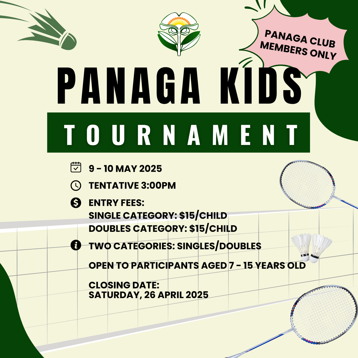 Panaga Kids Tournament 2025 – Panaga Club