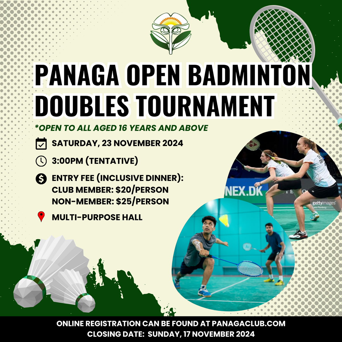 Panaga Open Badminton Doubles Tournament – Panaga Club