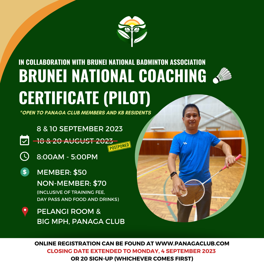 Brunei National Coaching Certificate Course (Pilot) – Panaga Club