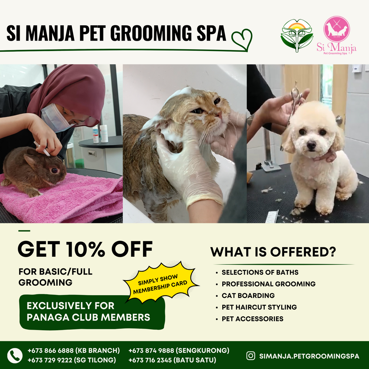 Get 10% Discount For Pet Grooming with Si Manja Pet Grooming Spa ...