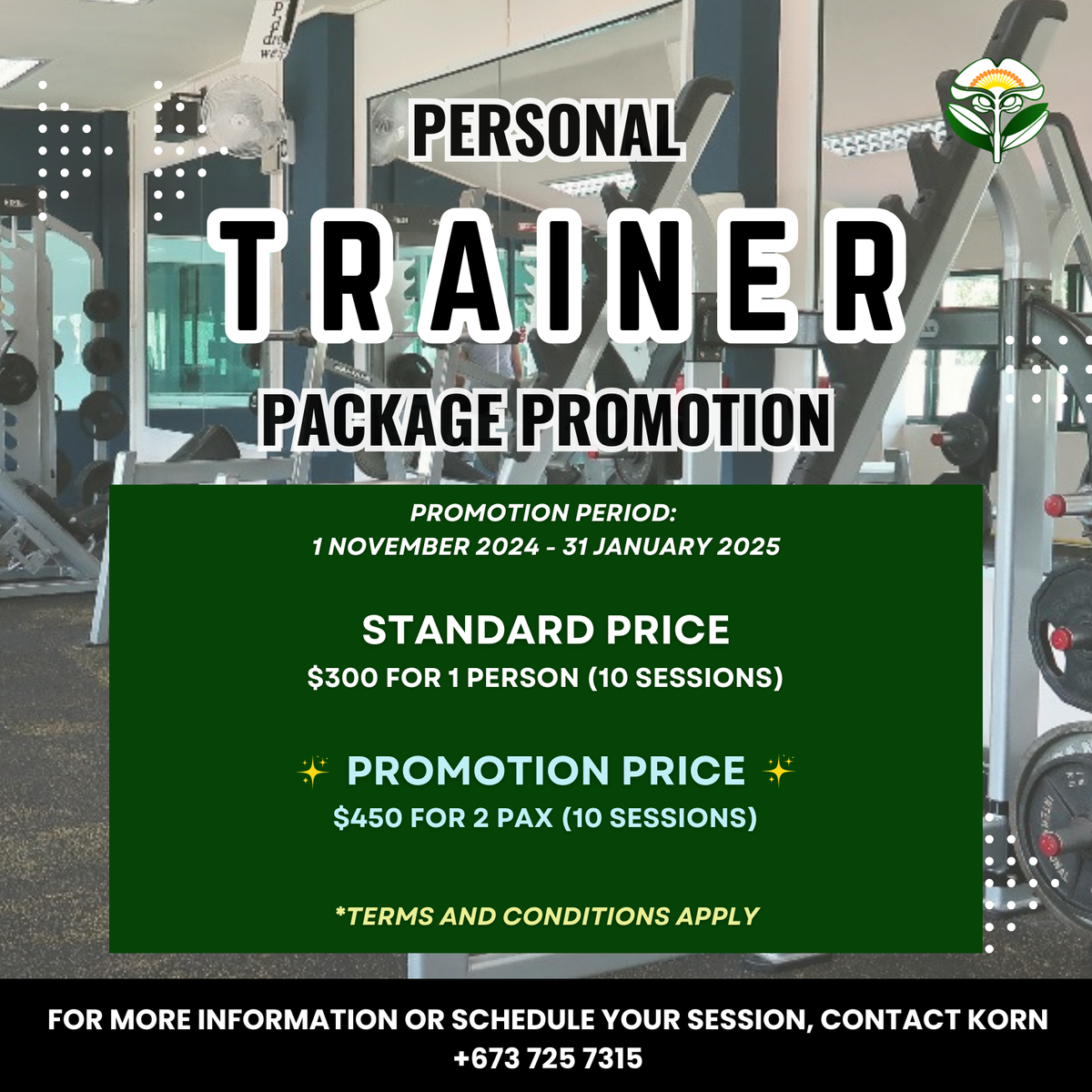 Personal Trainer Package Promotion – Panaga Club