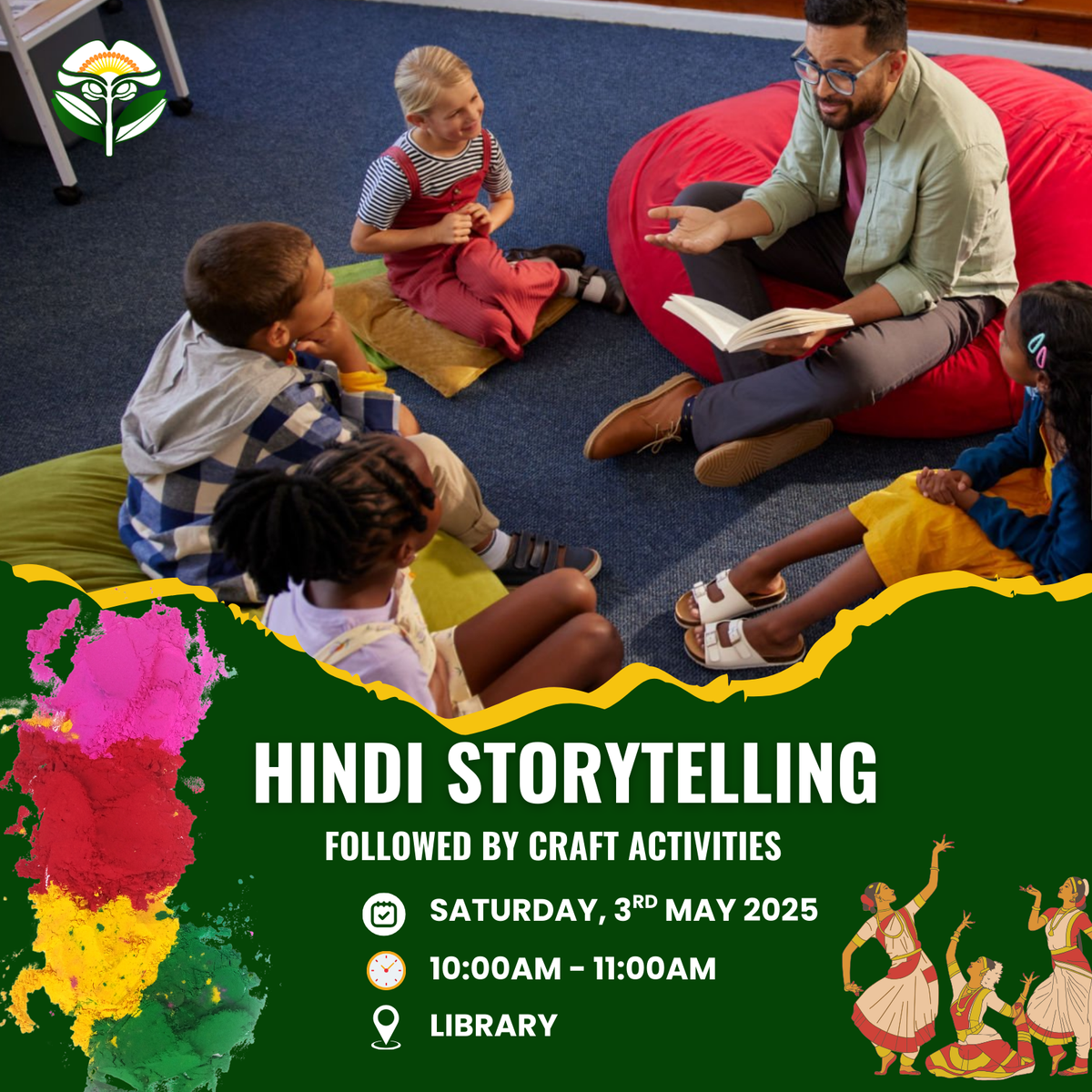 Library Hindi Storytelling Followed By Crafts – Panaga Club