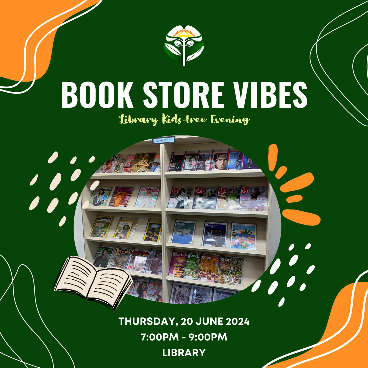 Book Store Vibes (Library Kids-Free Evening) – Panaga Club