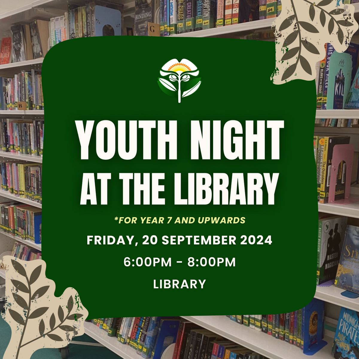 Youth Night at the Library – Panaga Club