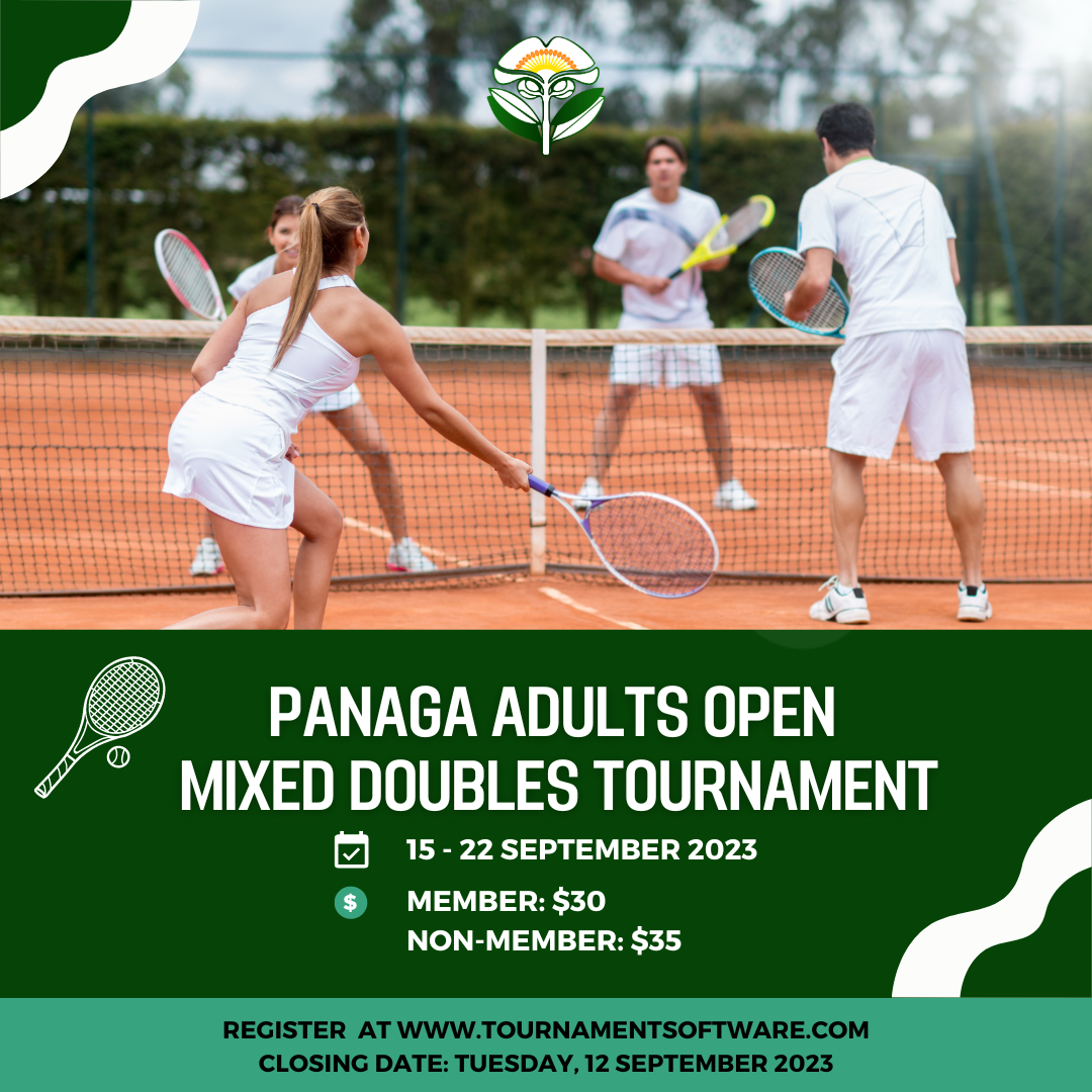 Panaga Adults Open Mixed Doubles Tournament – Panaga Club
