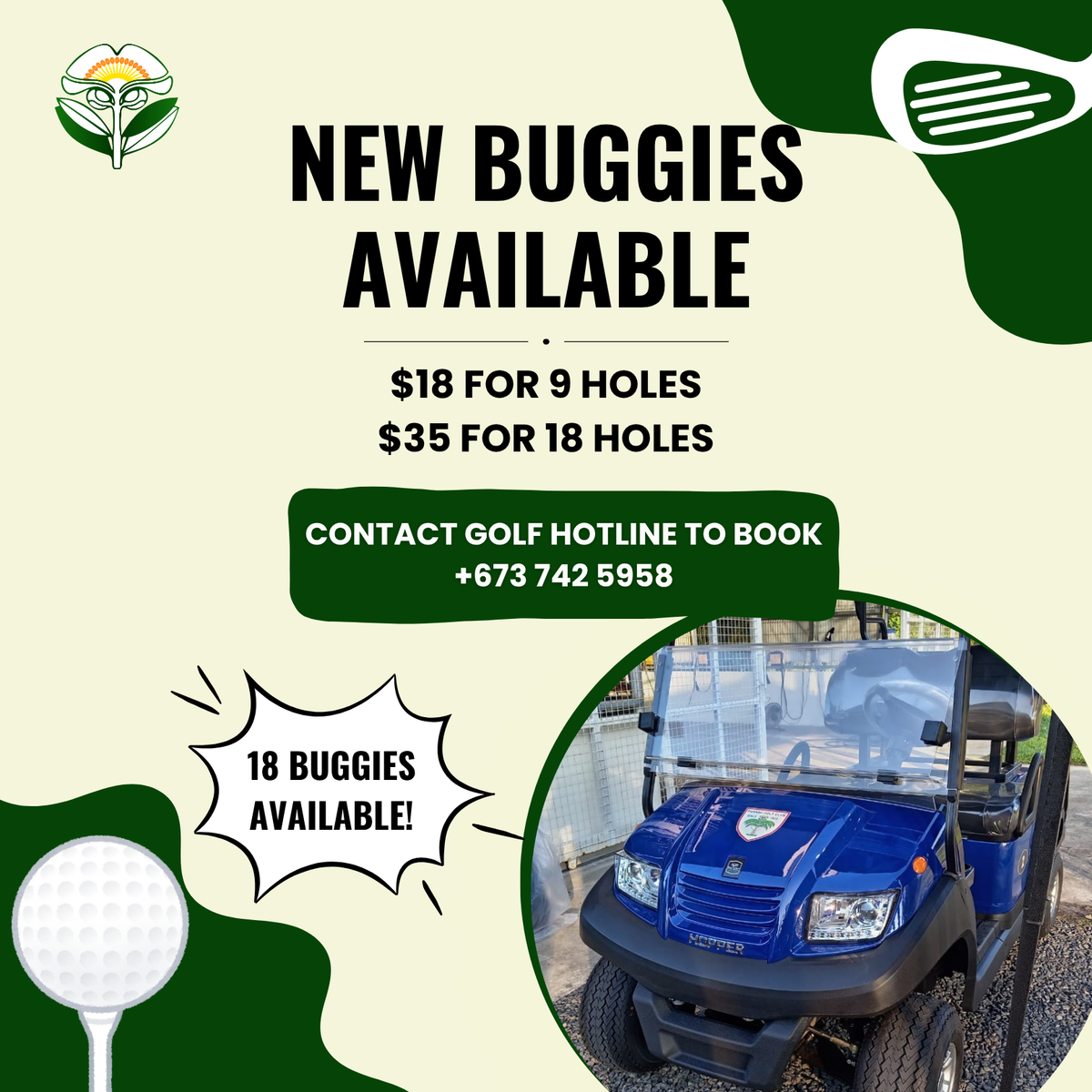 New Buggies Available – Panaga Club