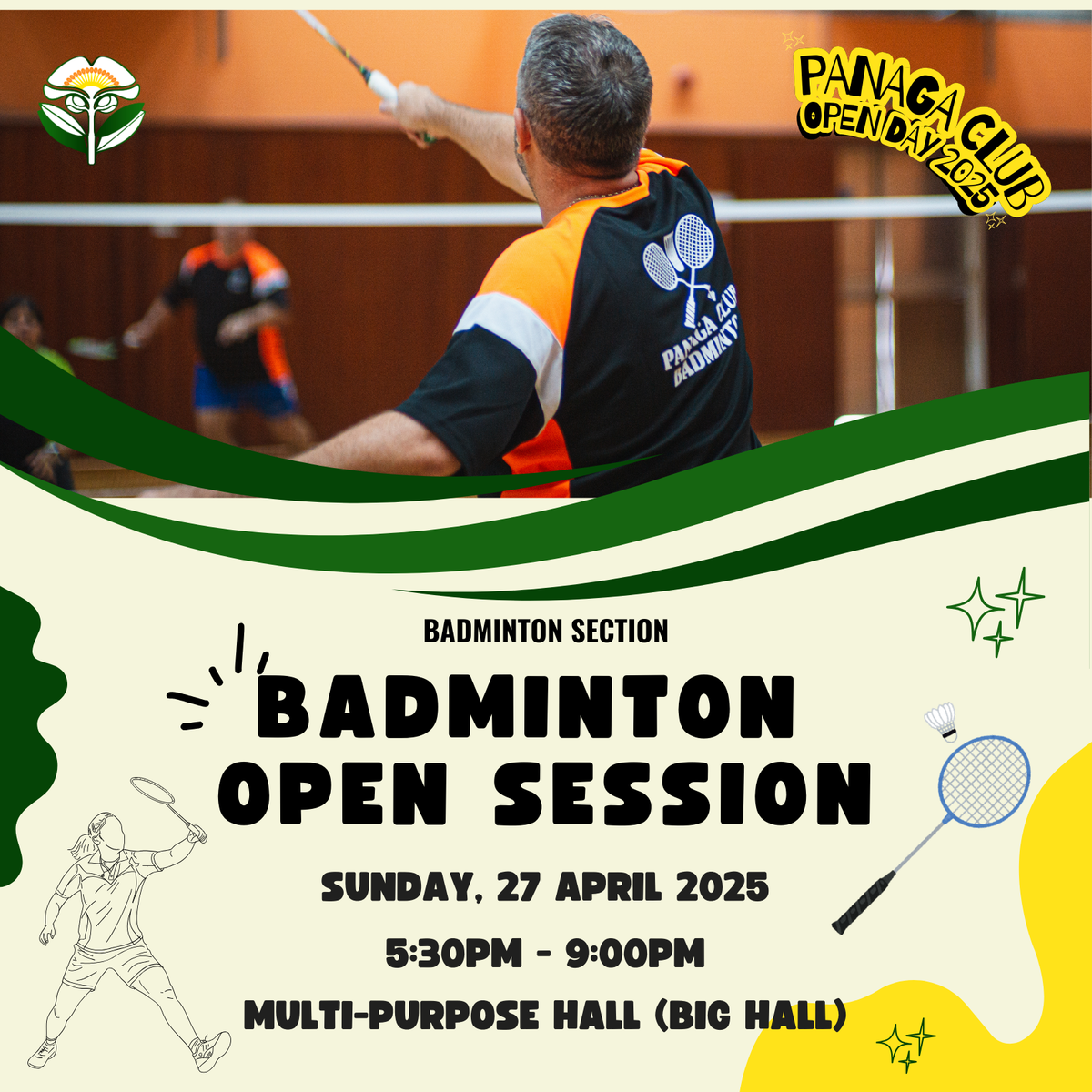 Badminton Open Session During Panaga Club Open Day