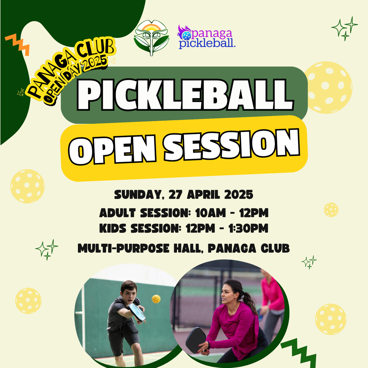 🏓 Panaga Pickleball Open Session – Part of Panaga Club Open Day! 🏓