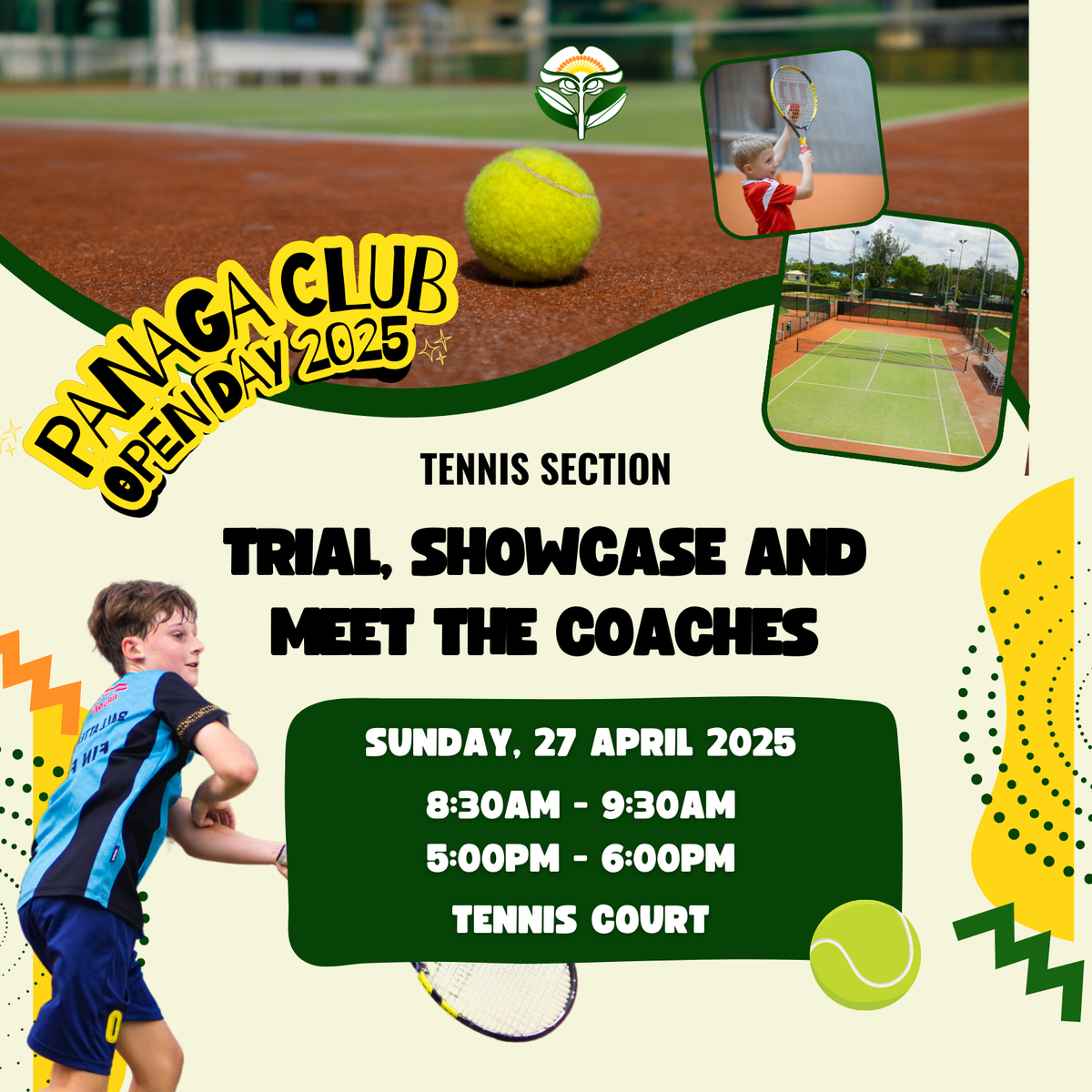 🎾 Tennis Section – Panaga Club Open Day 🎾