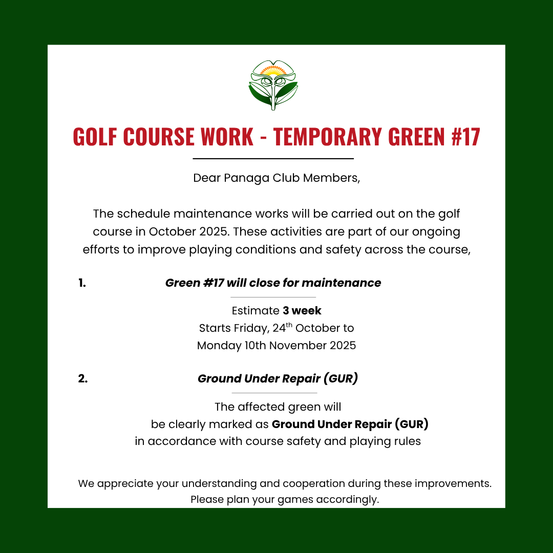 Golf Course Work - Temporary Green #17 – Panaga Club