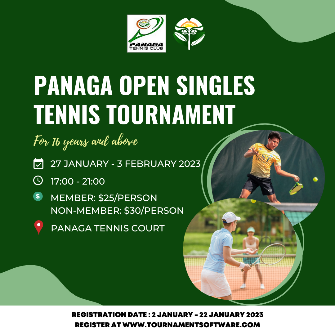 Panaga Open Singles Tennis Tournament – Panaga Club