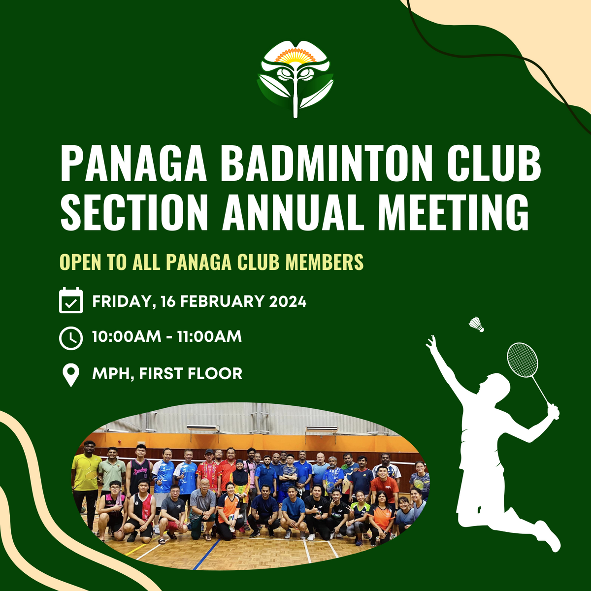 Panaga Badminton Club Section Annual Meeting – Panaga Club