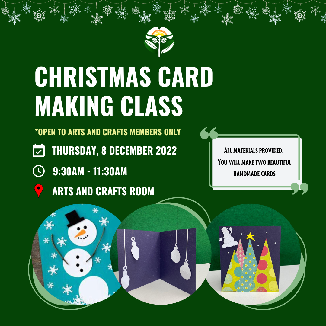 Christmas Card Making Class – Panaga Club