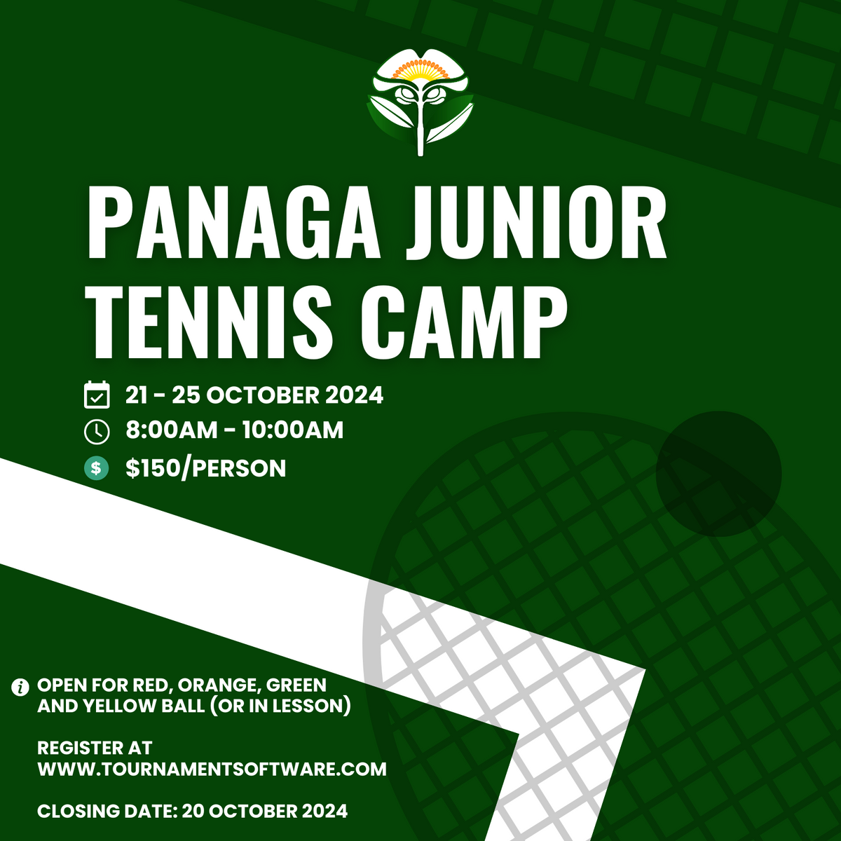 Panaga Junior Tennis Camp – Panaga Club