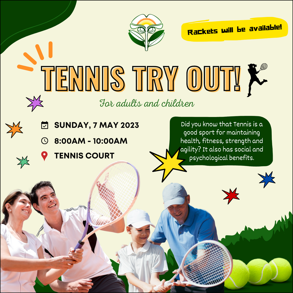 Tennis Try Out! – Panaga Club
