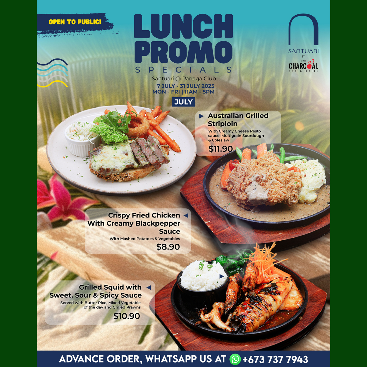 Santuari Lunch Promo Specials For July 2025 – Panaga Club
